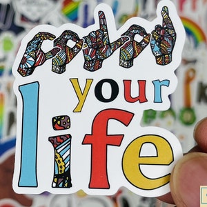 ASL, Sign Language Stickers, Vinyl Stickers, 10-50 Pcs Random Pack ...