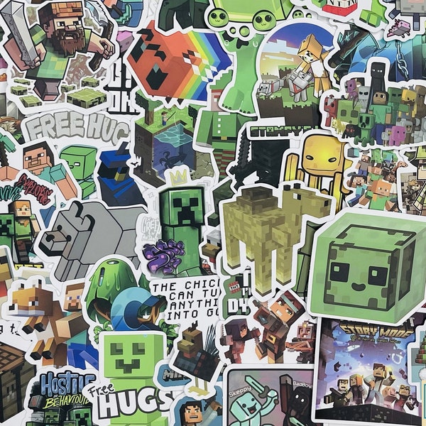 Mincraft Stickers - Etsy