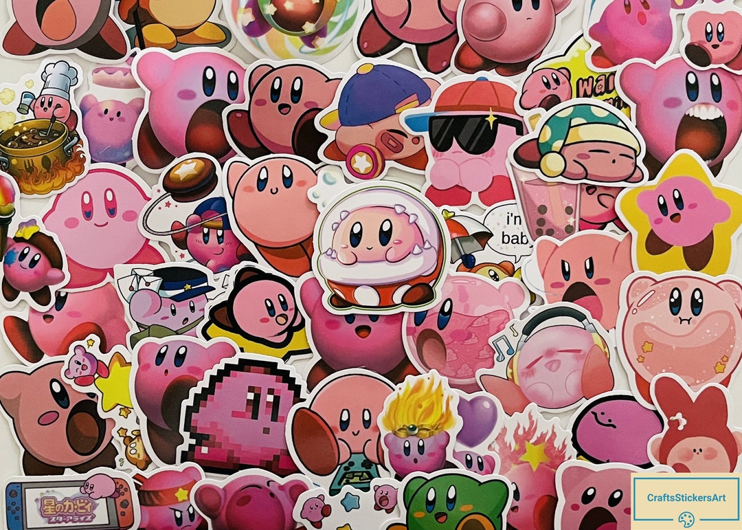 KIRBY Stickers, Gamer Stickers, Vinyl Stickers, 10-50 Pcs Random Pack ...