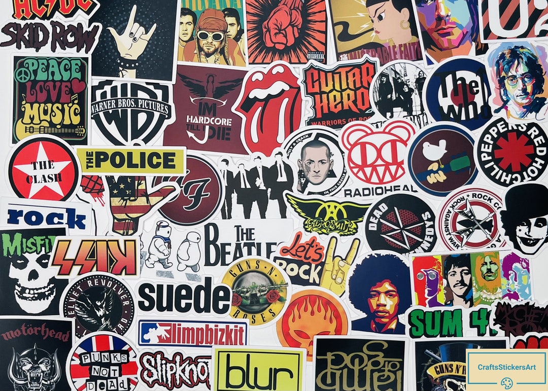 ROCK, Heavy Metal, Rock Bands, 80's, Punk Rock, 10-100 Pcs Random Pack ...