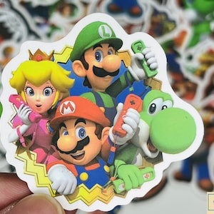 MARIO Mix Stickers, Kawaii Sticker, 10-50 Pcs Laptop Stickers, Kids ...