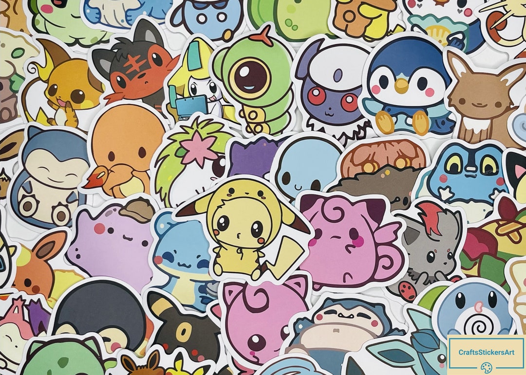Pokemon Baby Stickers, Vinyl Stickers, 10-50 Pcs Random Pack, FREE ...