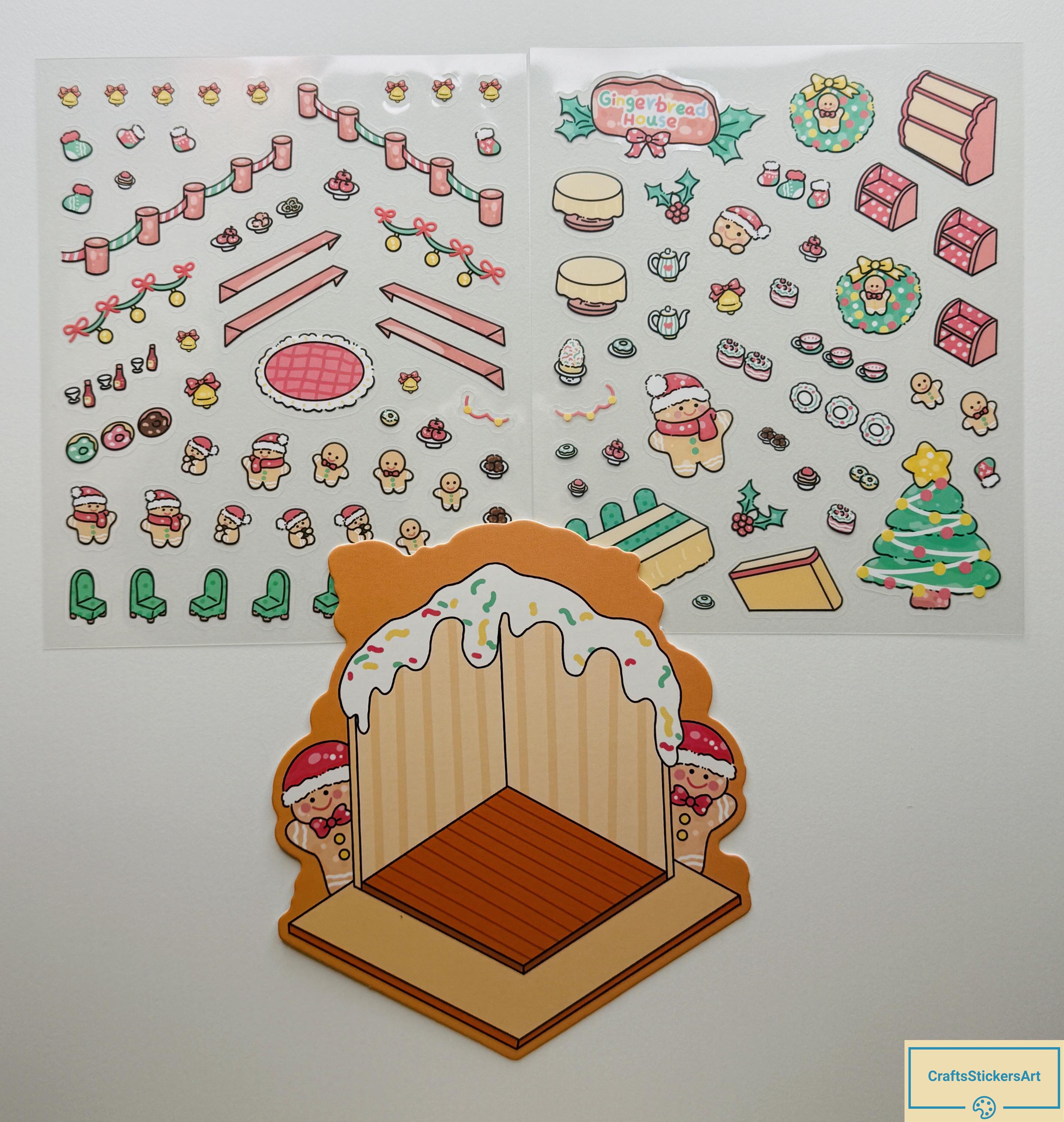 DIY 3D House Stickers, Fun DIY Stickers Scene Make Your Own Warm Home ...