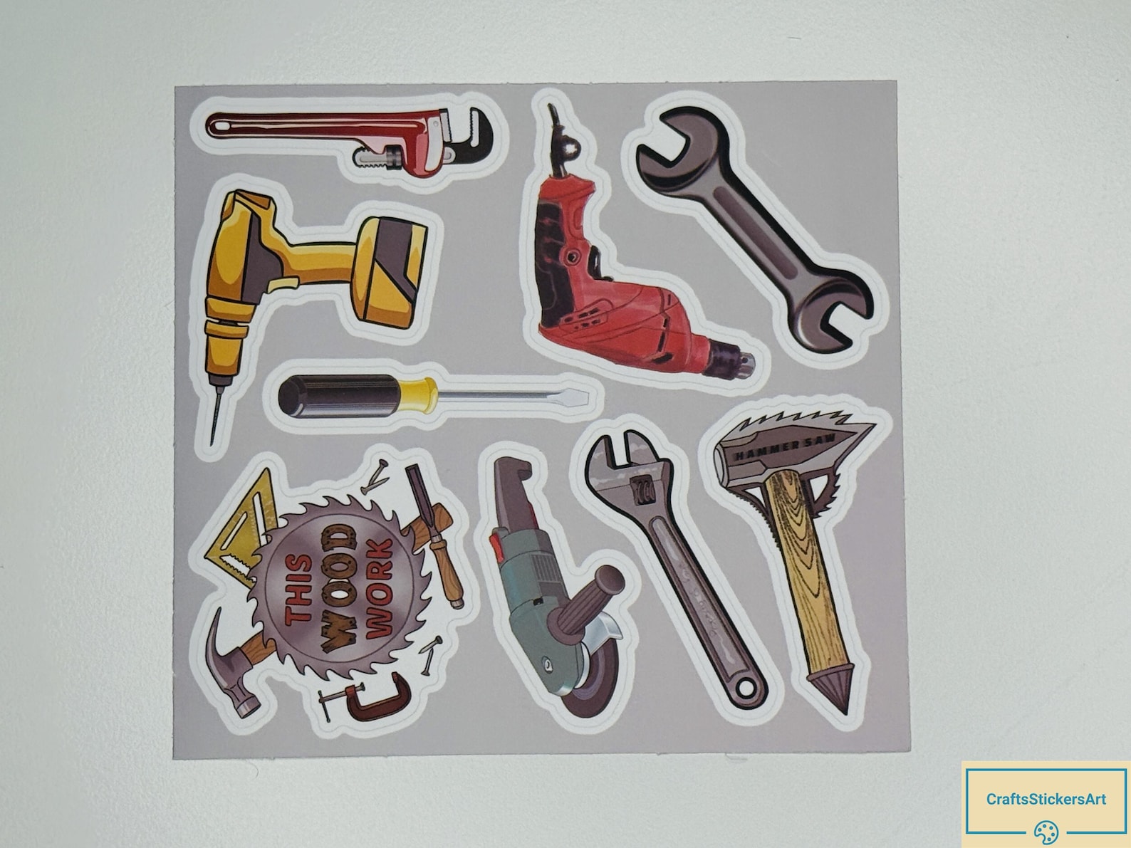 Tool & Woodworking Stickers Pack – Workshop Vinyl Decals – Waterproof ...