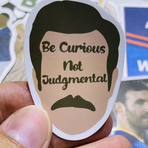 Be Curious Not Judgmental Sticker | Laptop Sticker | Water Bottle ...