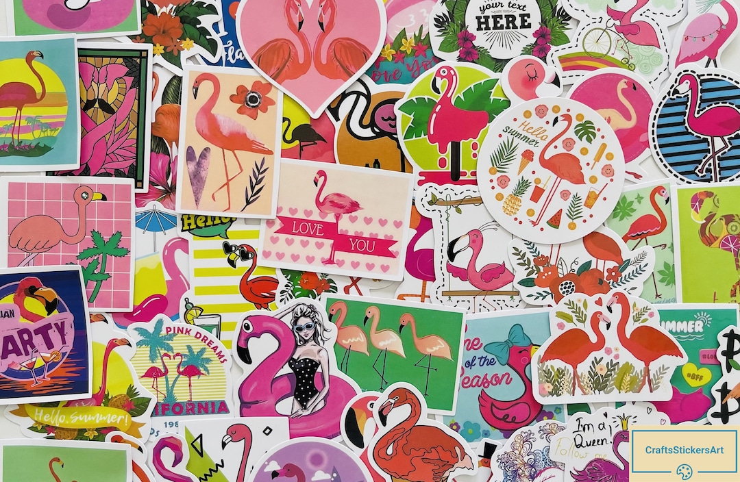 Flamingo Stickers, Vinyl Stickers, 10-50 Pcs Random Pack, FREE Shipping ...