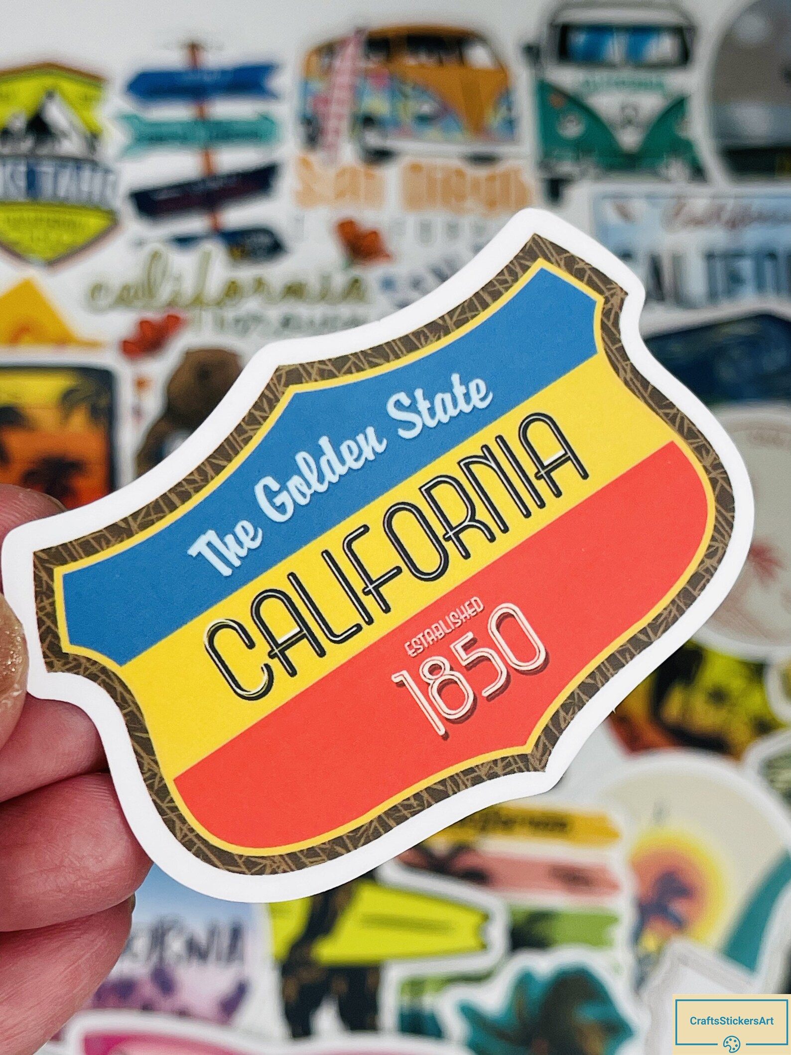 California Sticker, Stickers Bicycle, Skateboard ,vinyl Stickers, 10-50 ...
