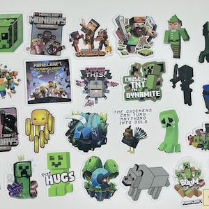 Minecraft Stickers, Vinyl Stickers, 10-50 Pcs Random Pack, FREE ...