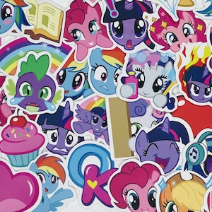 40 Pcs MLP Pony Mix Sticker, Kawaii Sticker, Laptop Stickers, Kids ...