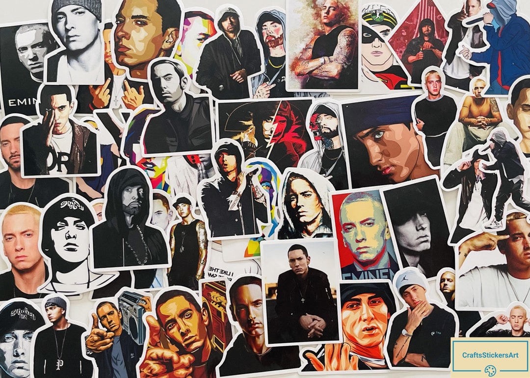 Eminem Rapper Stickers, Vinyl Stickers, 10-50 Pcs Random Pack, FREE ...
