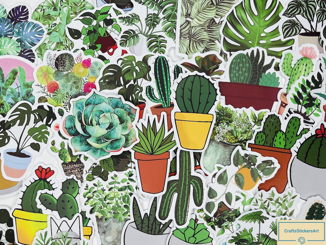 HOUSEPLANTS Sticker Pack, Plants Mom Stickers Gift, Planner Stickers ...