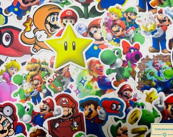 Set of 13 Super Mario Sticker Pack Power up Characters Vinyl - Etsy
