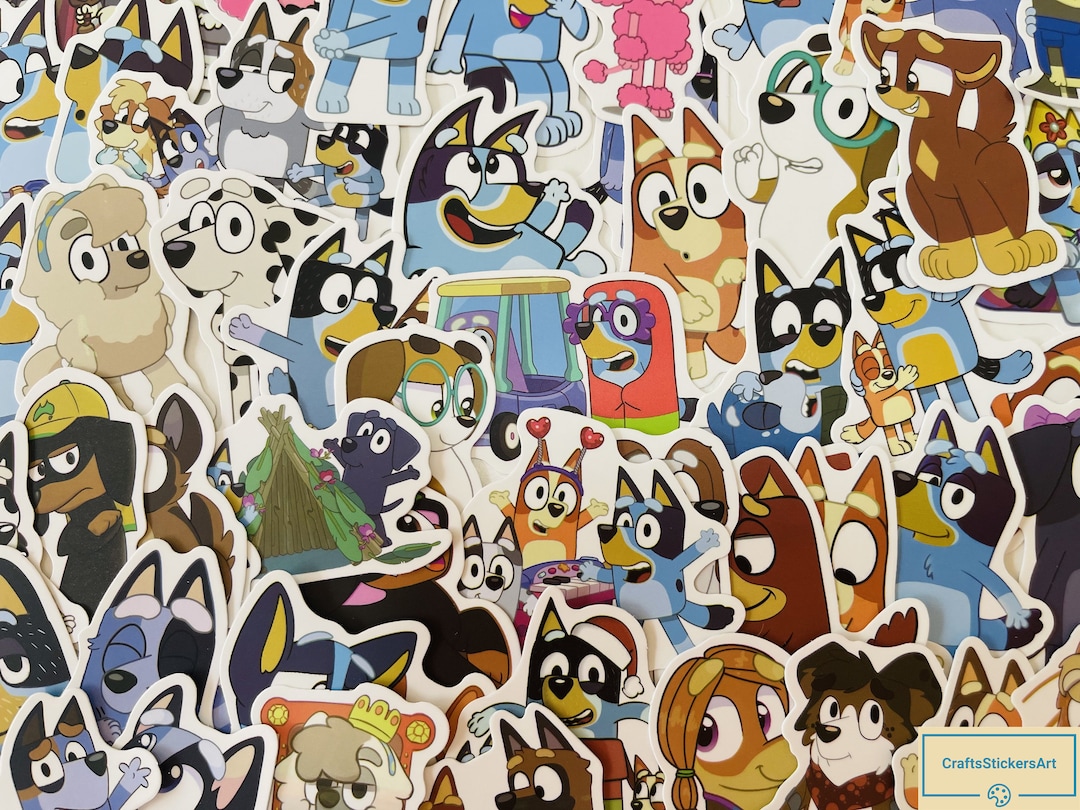 Family Moments Sticker/cute Blue Heeler Dogs Laptop Stickers/ Kids ...