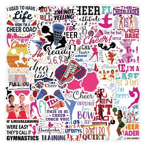 Cheerleader Stickers - Etsy