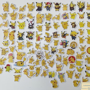 PIKACHU Stickers, Pokemon Cute Stickers Kawaii Sticker Laptop Stickers ...
