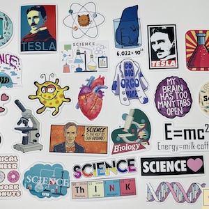 SCIENCE Stickers,laboratory Science Chemistry Sticker, Physics Biology ...