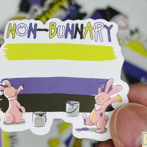 NON BINARY, They Them Stickers, They Them Pronouns, Vinyl Stickers, 10 ...