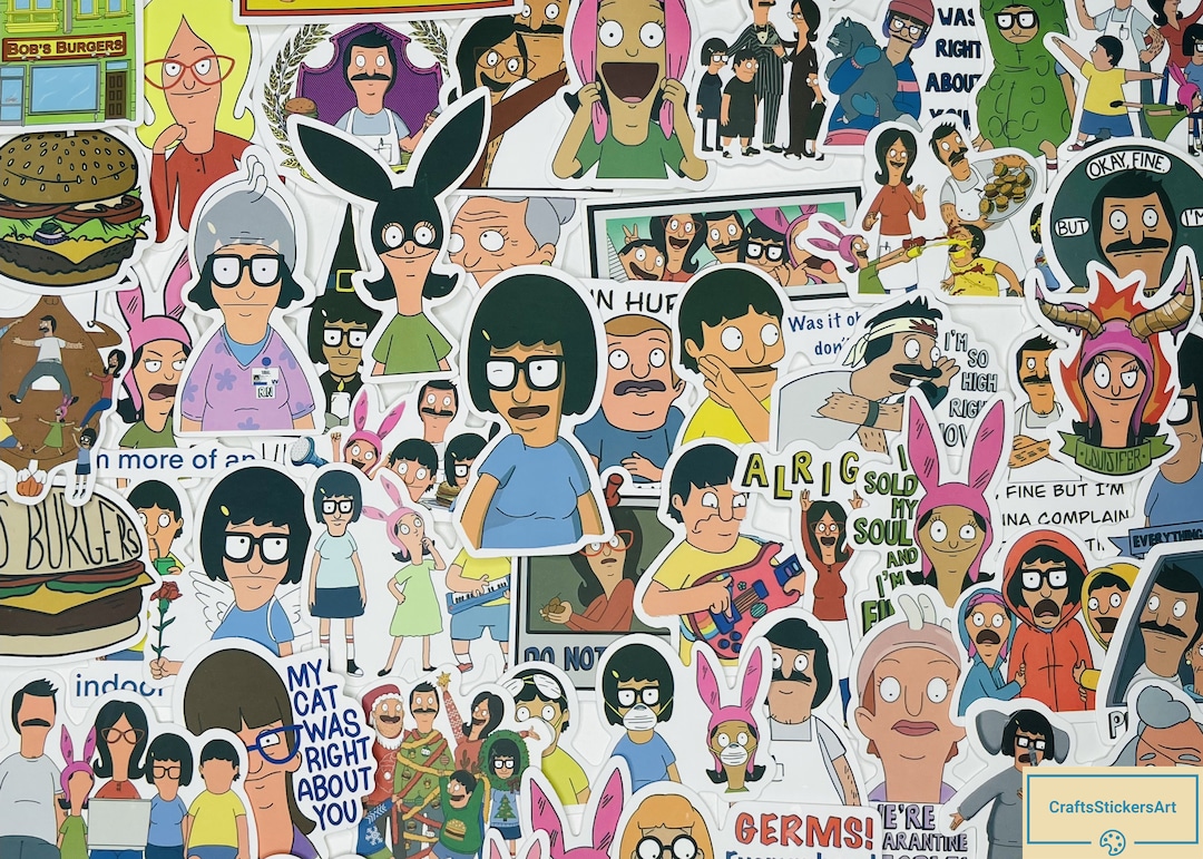 Bob's Burgers Stickers, Vinyl Stickers, 10-50 Pcs Random Pack, FREE ...