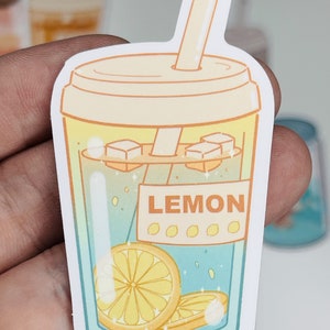 Cute AESTHETIC Drink Sticker, Japanese & Korean Style Pack, Floral ...