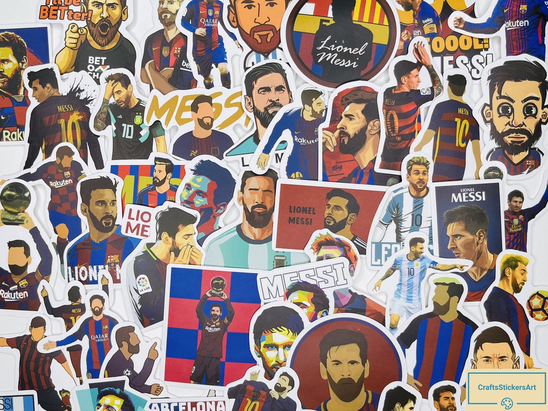 MESSI Stickers, Argentine Soccer Player Cute Stickers, Kawaii Sticker ...