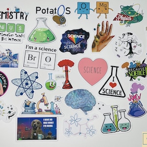 SCIENCE Stickers,laboratory Science Chemistry Sticker, Physics Biology ...