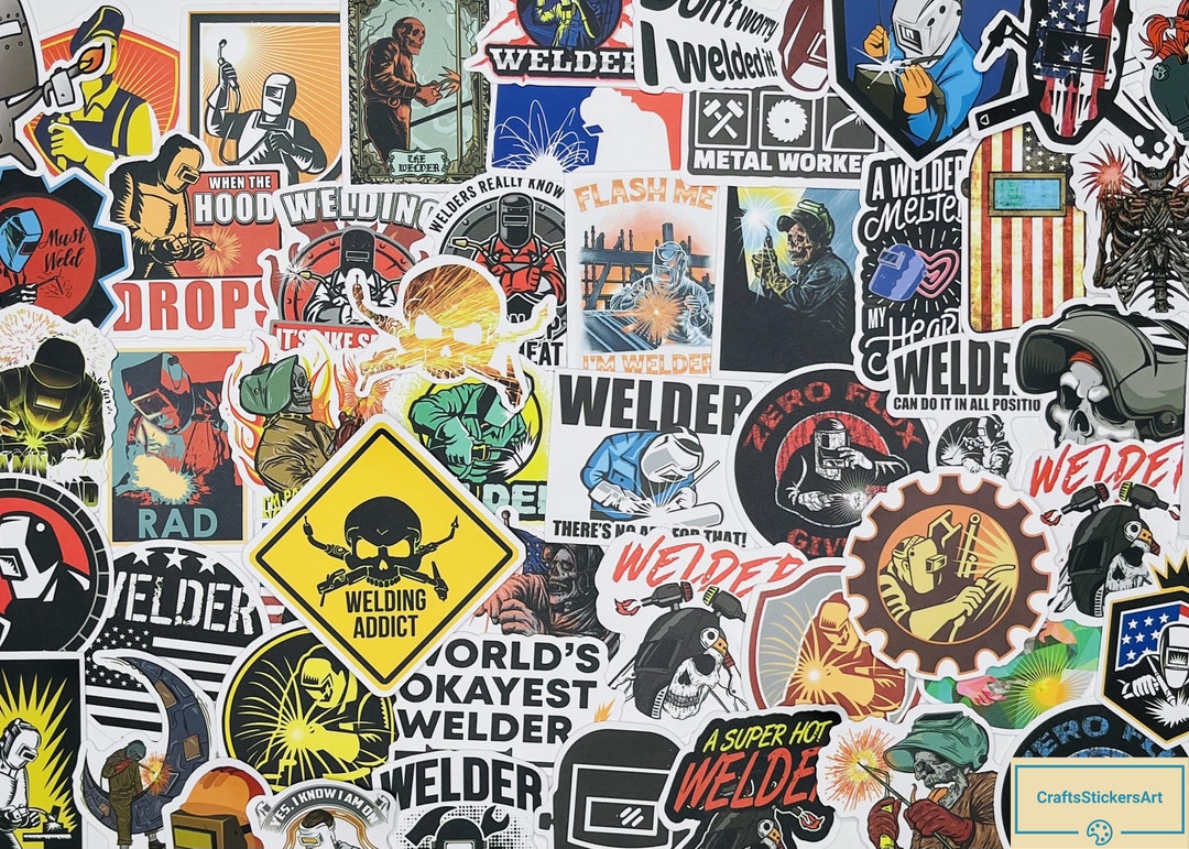WELDING, Welder Stickers, Vinyl Stickers, 10-50 Pcs Random Pack, FREE ...