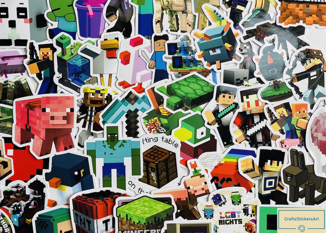 Minecraft Stickers, Vinyl Stickers, 10-50 Pcs Random Pack, FREE ...