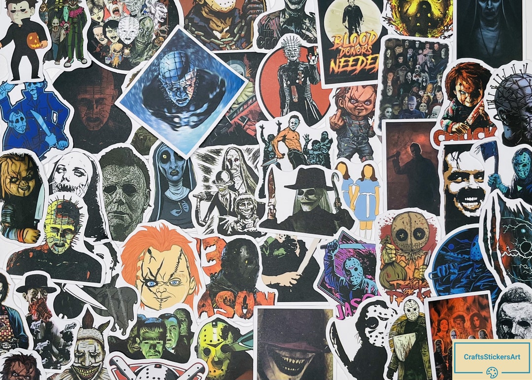Scary Horror Movie Random Sticker Packs, 10-100 Pcs Random Pack, FREE ...