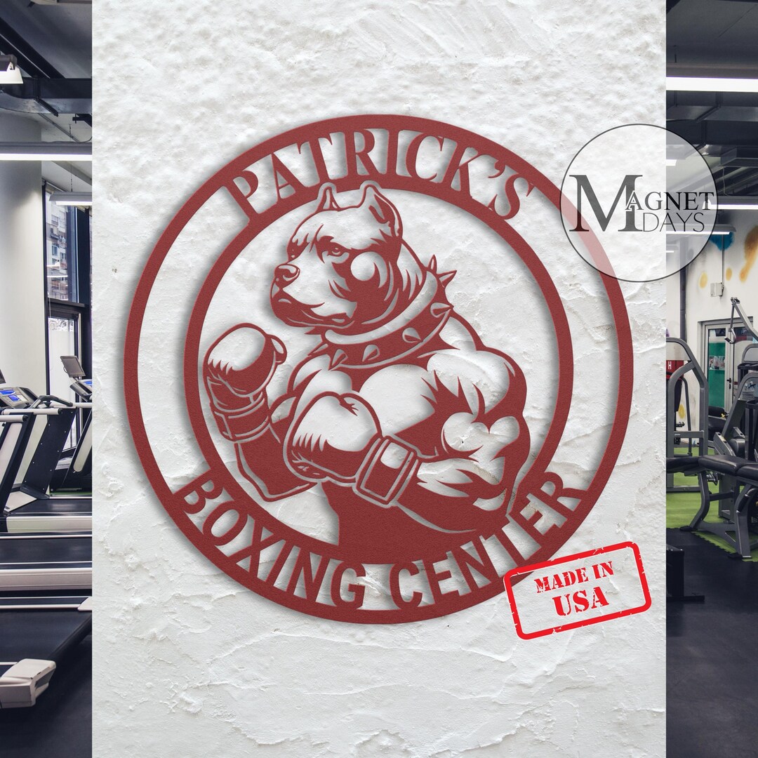 Custom Gym Metal Sign Personalized Powerlifting Sport Metal Wall Art ...