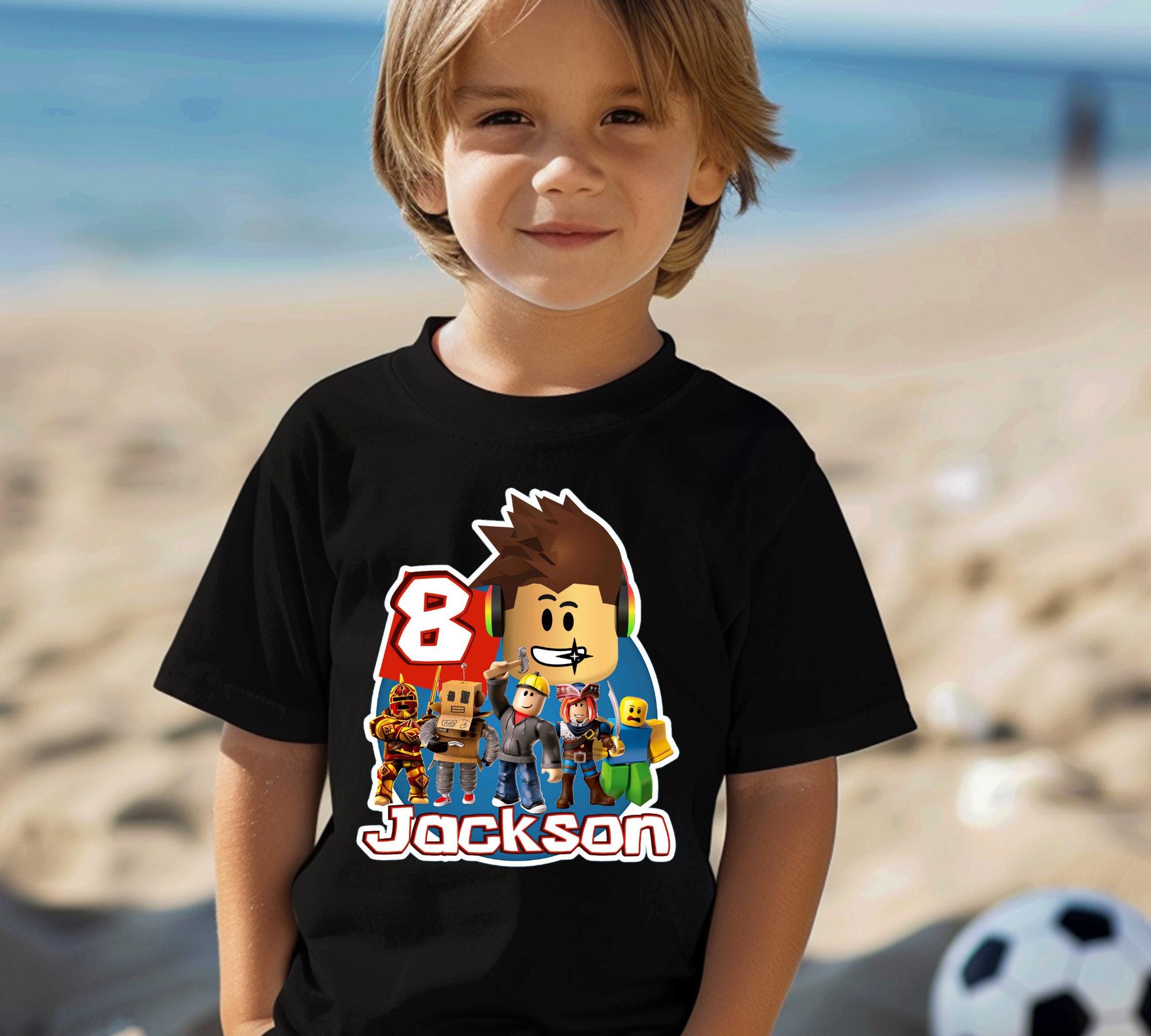 Custom Roblox Shirt | Birthday Boy Tshirt | Bday Robots Tee | Video ...