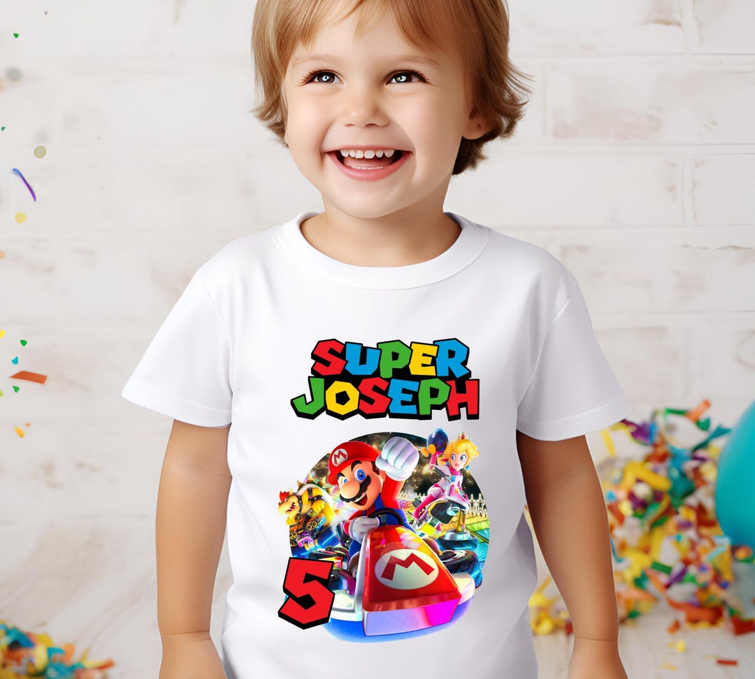 Personalized Super Mario Birthday Shirt | Custom Mario Bros Party ...
