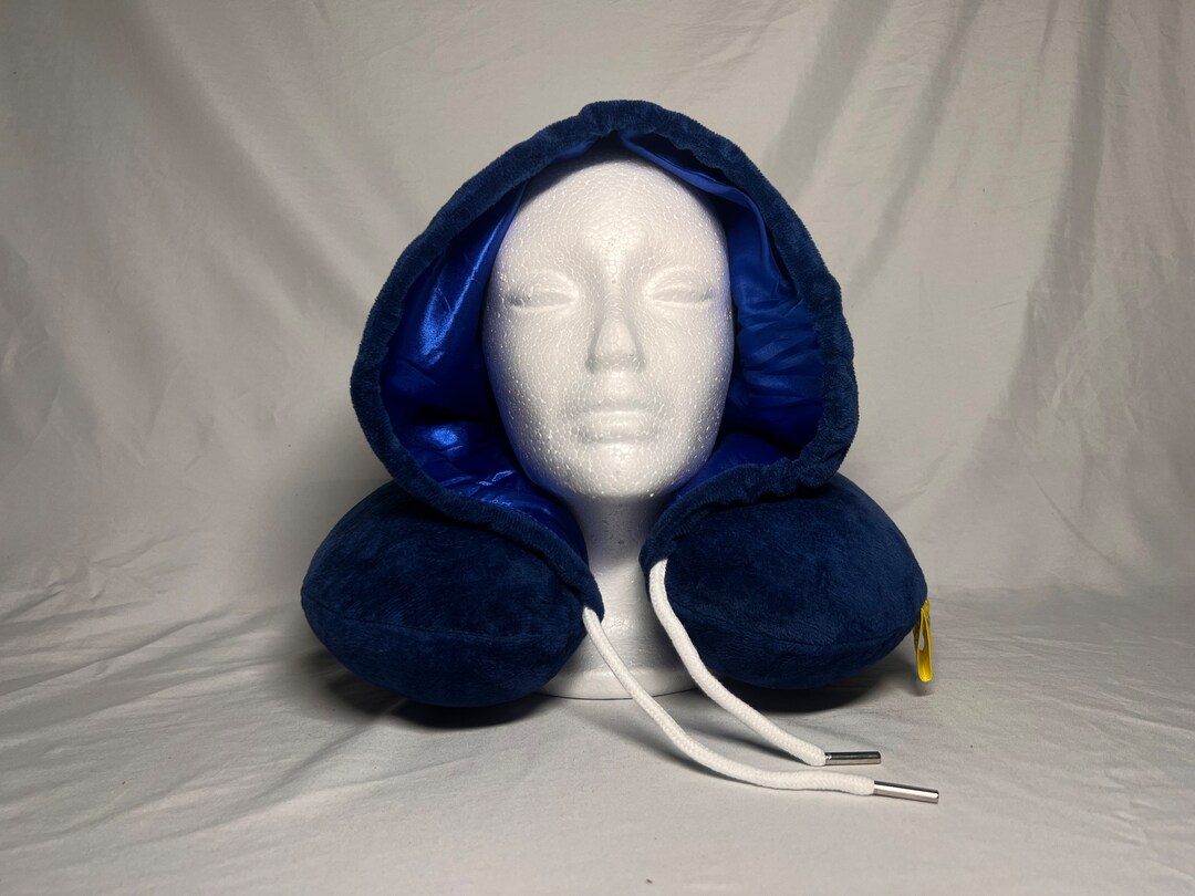 Satin-lined Hooded Neck Support Pillow for Comfortable Flight Sleep - Etsy