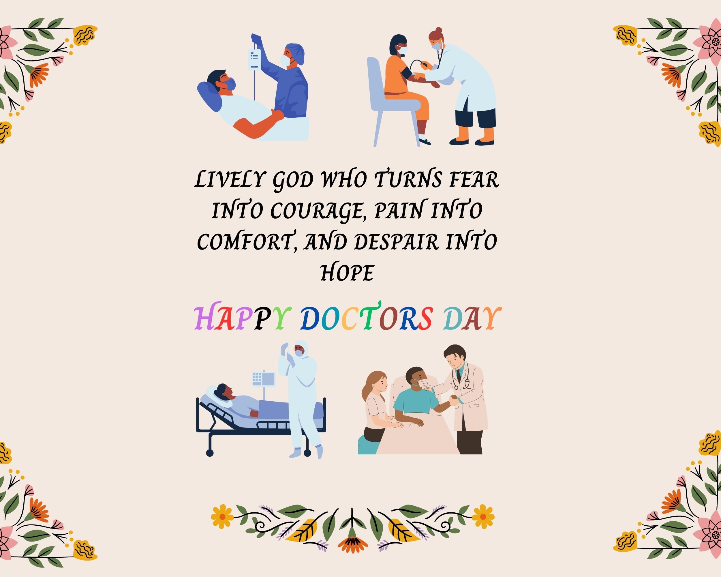 Express Gratitude on Doctors Day, Printable Card for All the ...