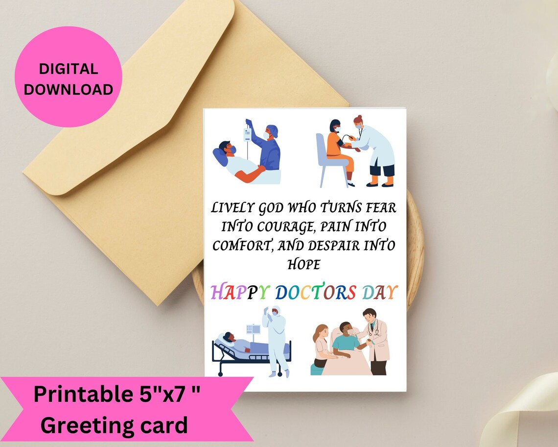 Express Gratitude on Doctors Day, Printable Card for All the ...