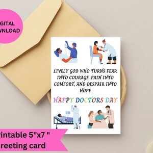 Express Gratitude on Doctors Day, Printable Card for All the ...