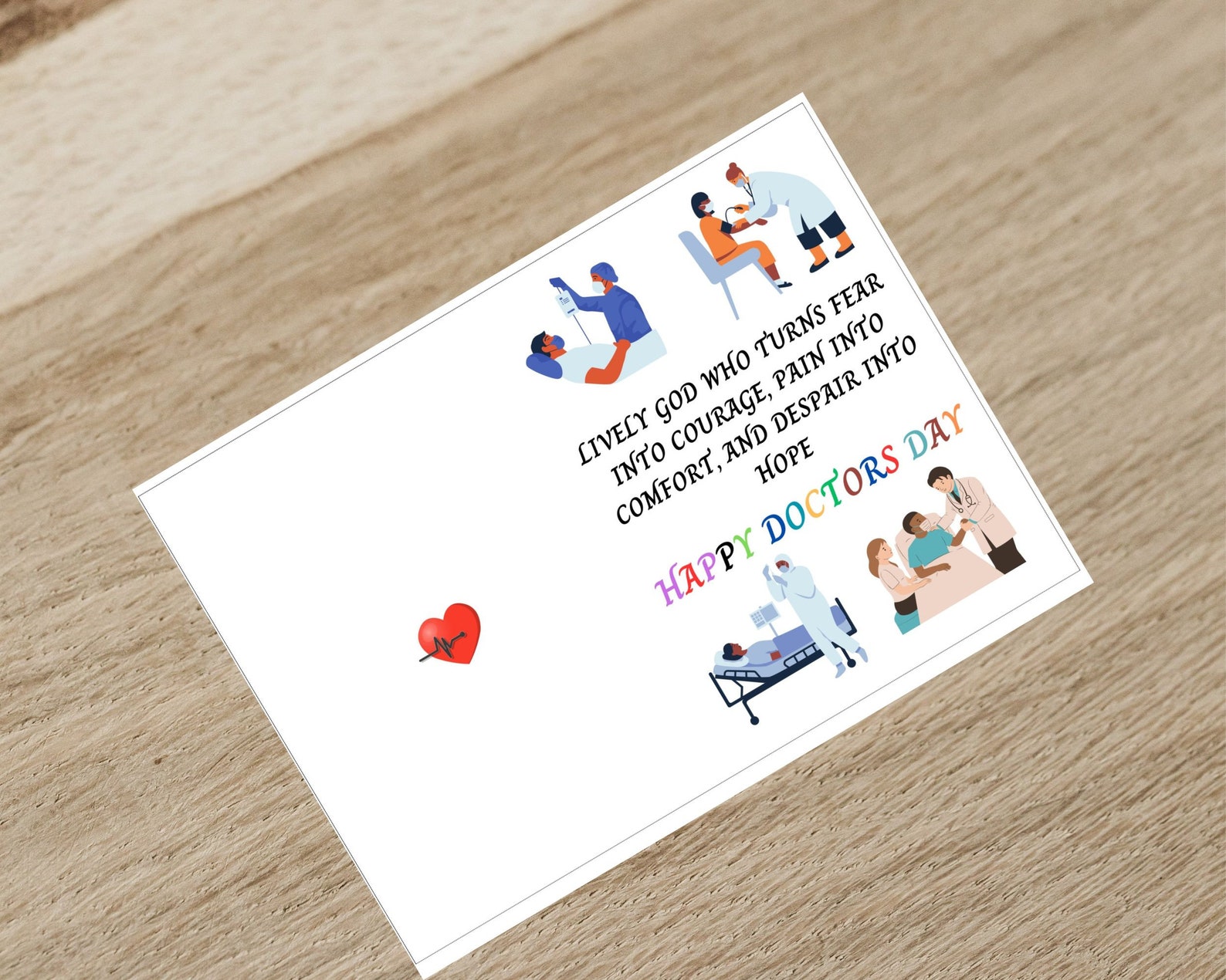 Express Gratitude on Doctors Day, Printable Card for All the ...