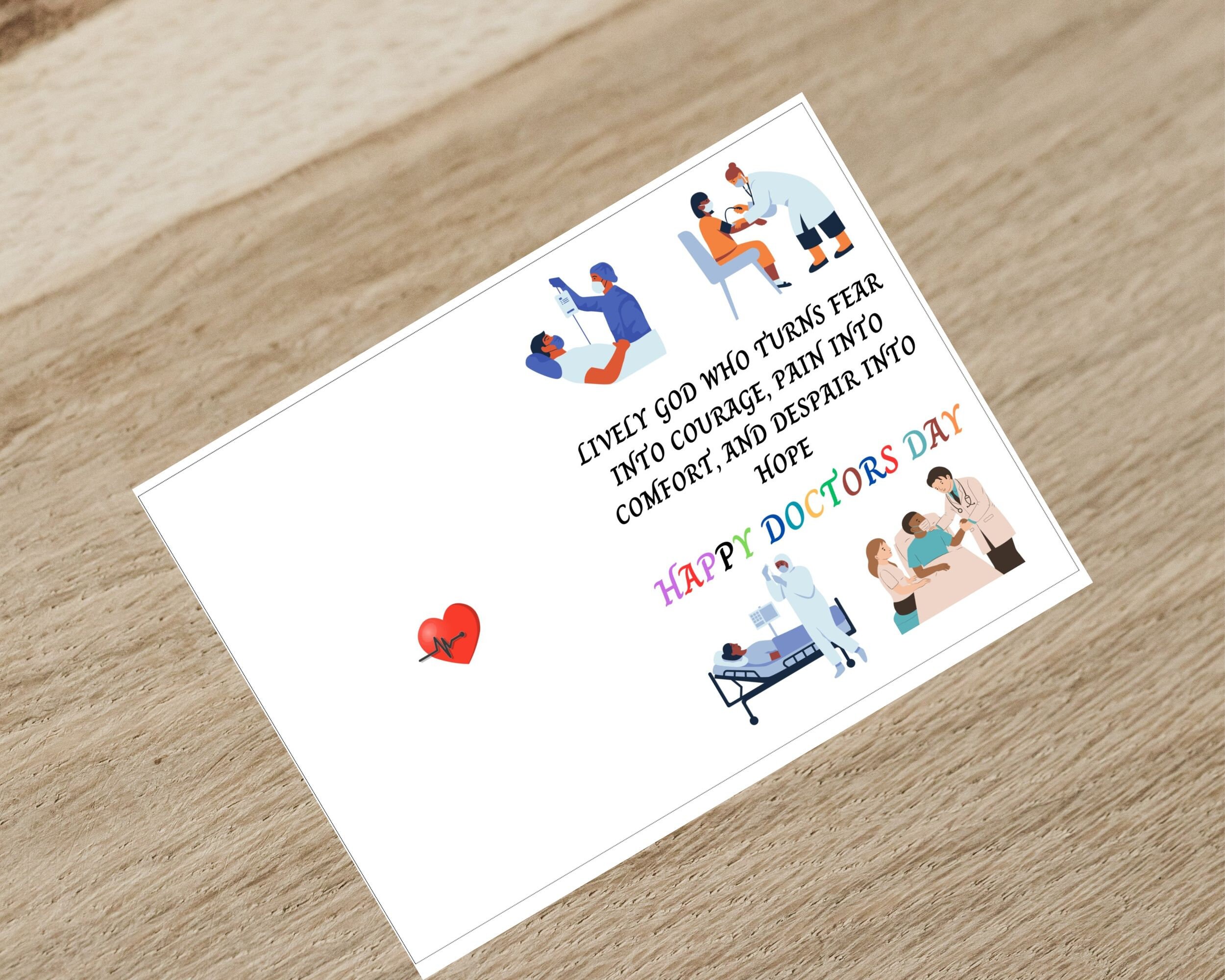 Express Gratitude on Doctors Day, Printable Card for All the ...