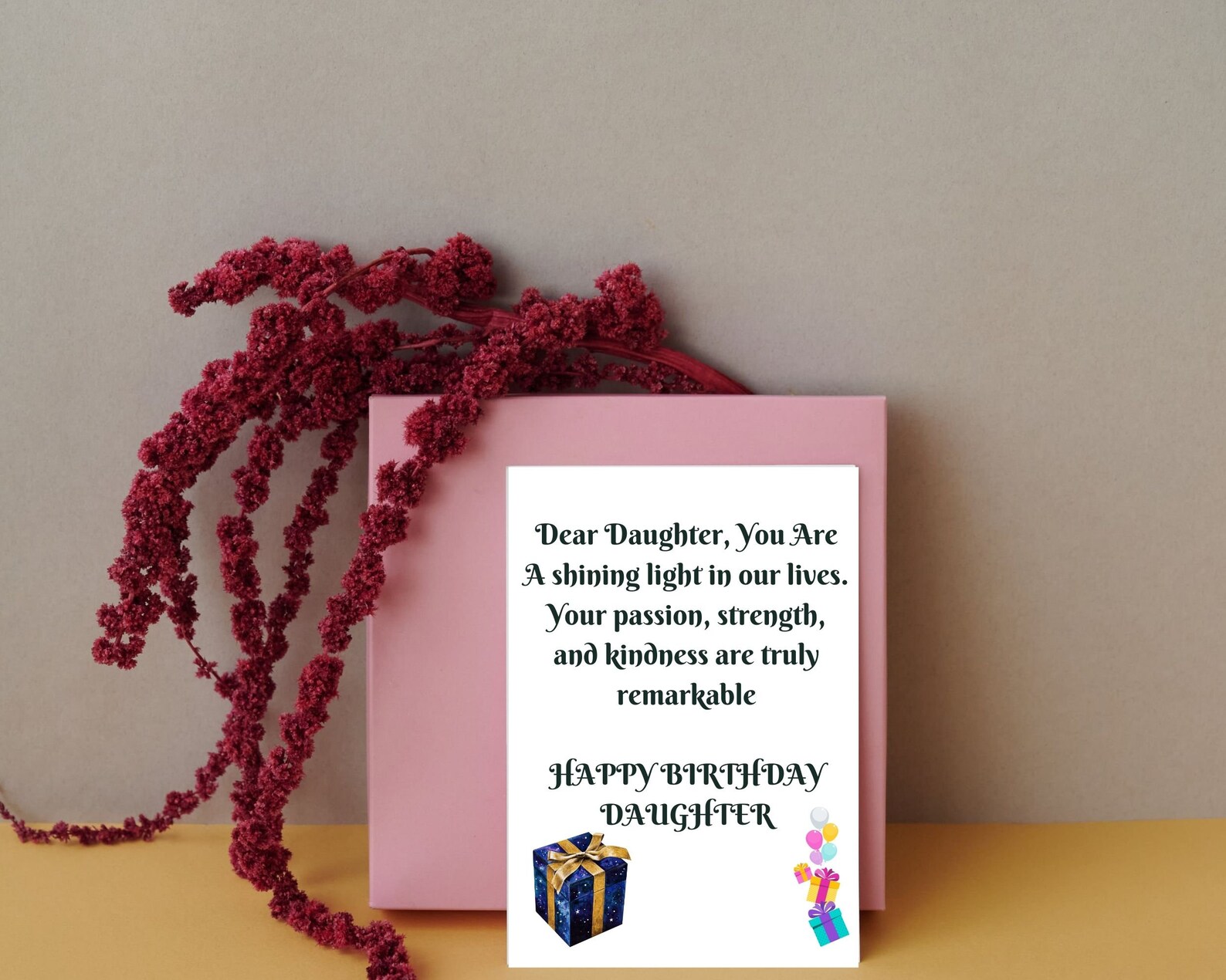 Birthday Wishes for Your Daughter, Daughter's Birthday Card, Printable ...