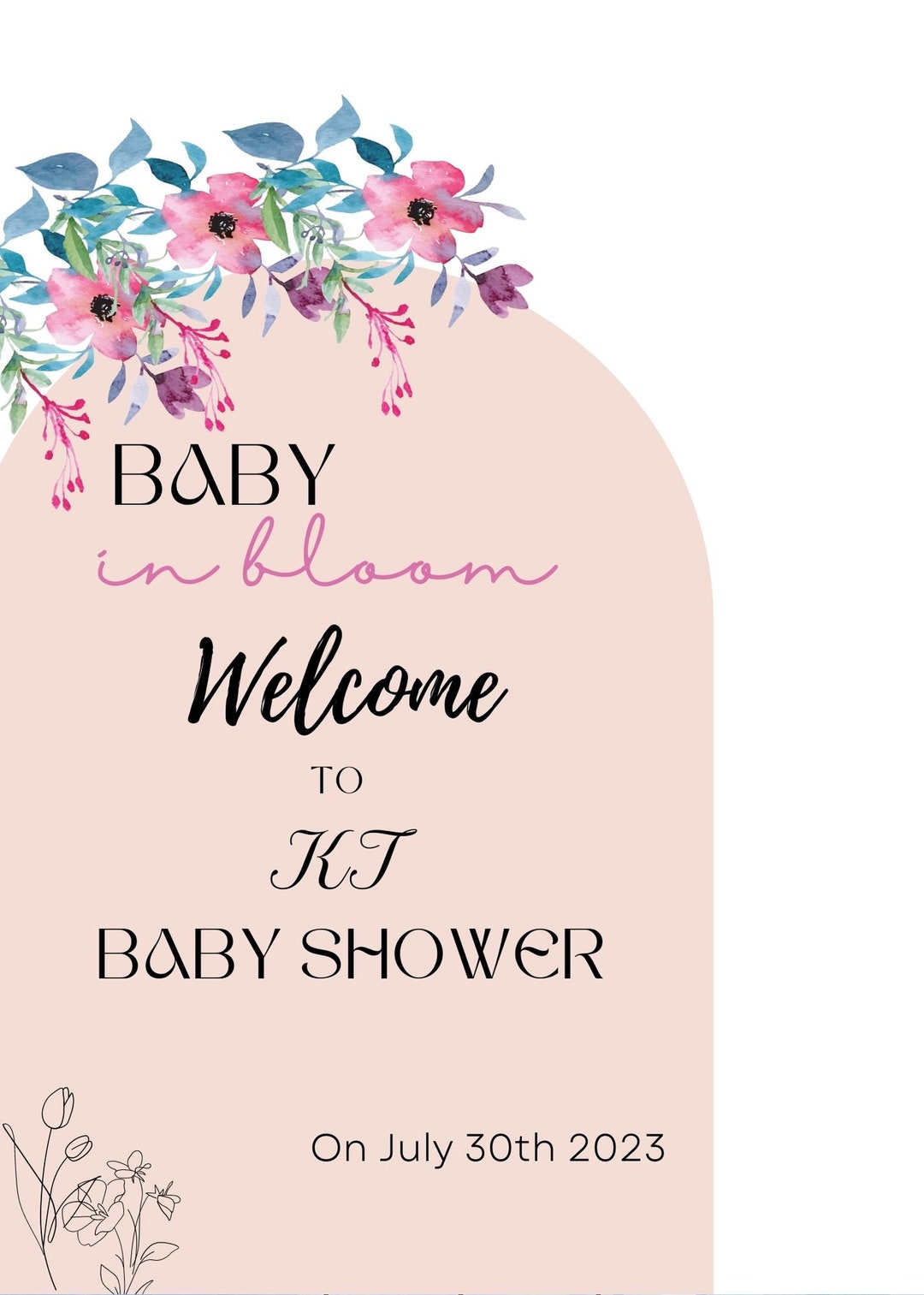 Digital Baby Shower Welcome Signs Ideas - Etsy