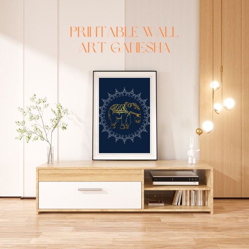 Printable Wall Art Ganesha - Etsy