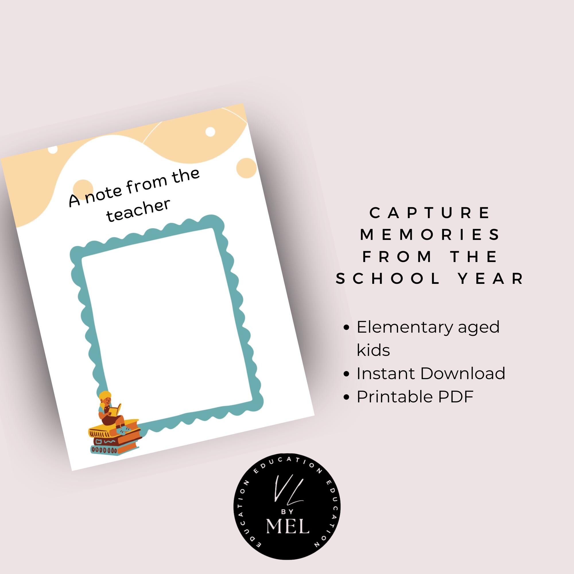 My End of Year Memory Book | Printable School Memory Journal for Kids ...
