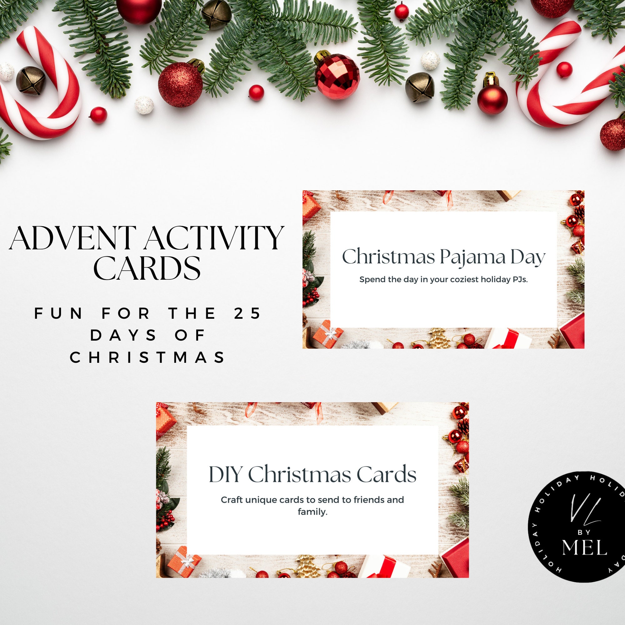 25 Printable Advent Activity Cards for Kids, Kids Advent Cards, Advent ...