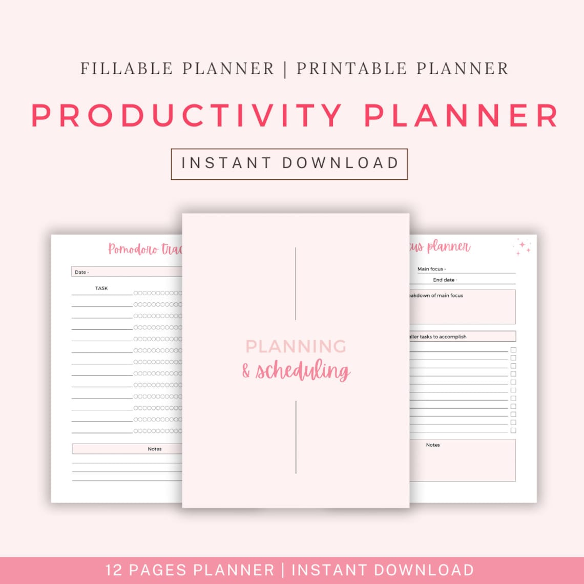 Productivity Planner Printable Ultimate Life Journal Binder Daily ...