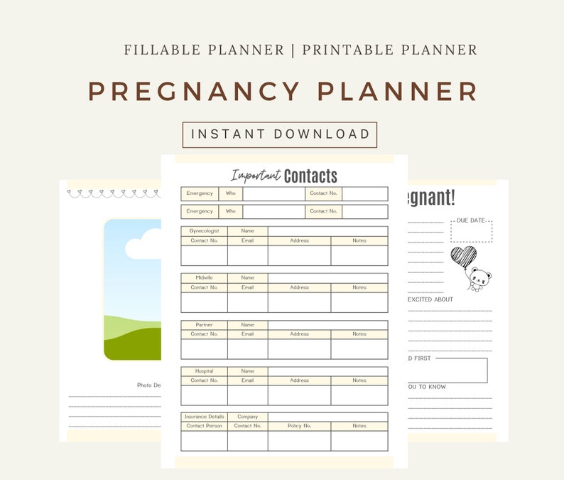 The Ultimate Pregnancy Journal, Printable Pregnancy Journal, Pregnancy ...