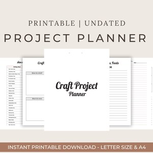 Project Planner Printable Productivity Planner Pages Work Planner Kit ...