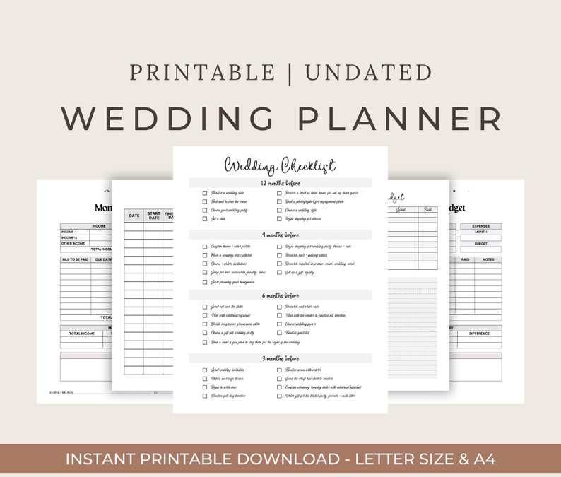 Wedding Planner Printable Printable Wedding Planner Pages Wedding Plan ...