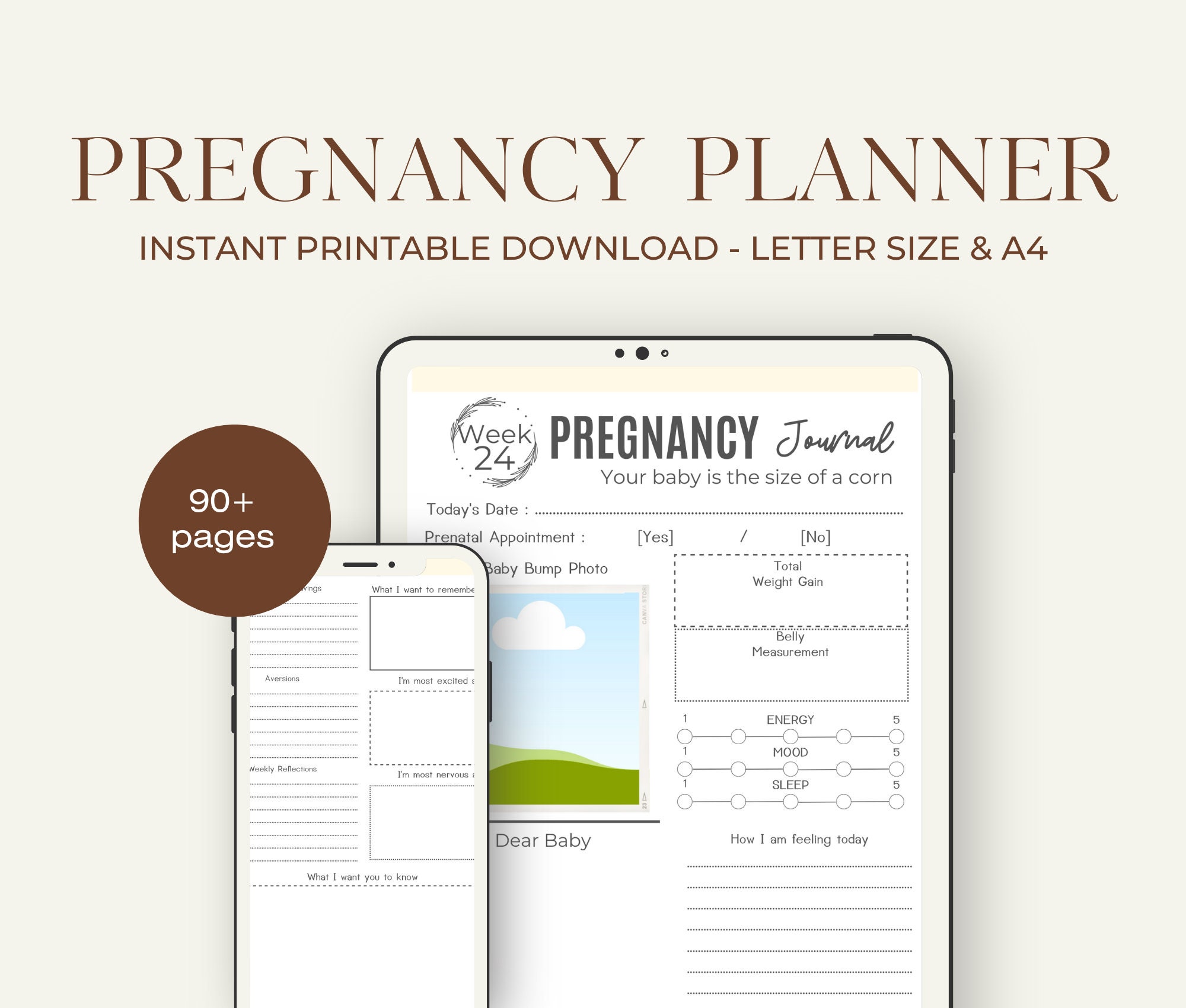 The Ultimate Pregnancy Journal, Printable Pregnancy Journal, Pregnancy ...
