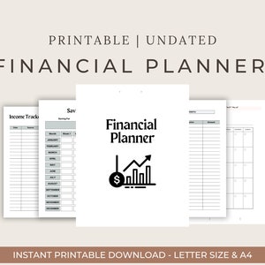 Financial Planner Printable Budget Planner Finance Savings Tracker ...