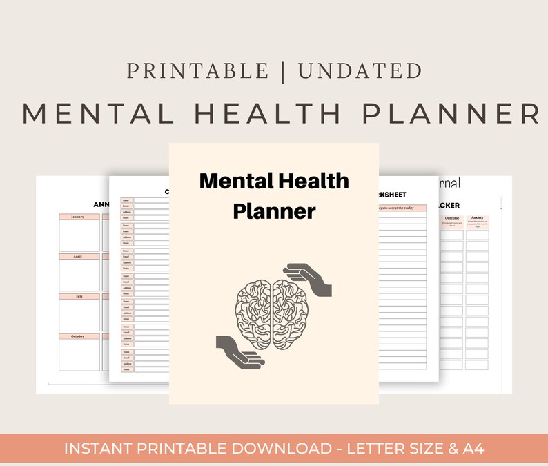 Mental Health Journal Printable Mental Health Planner - Etsy
