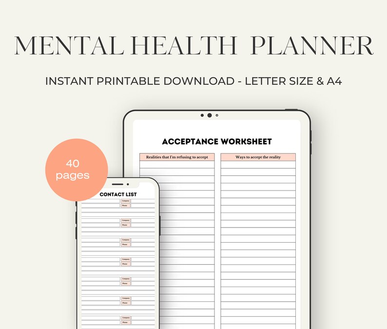 Mental Health Journal Printable Mental Health Planner - Etsy